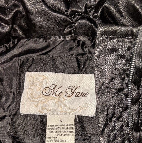 Me Jane | Jackets & Coats | Me Jane Black Puffer Jacket W Fur Hood ...